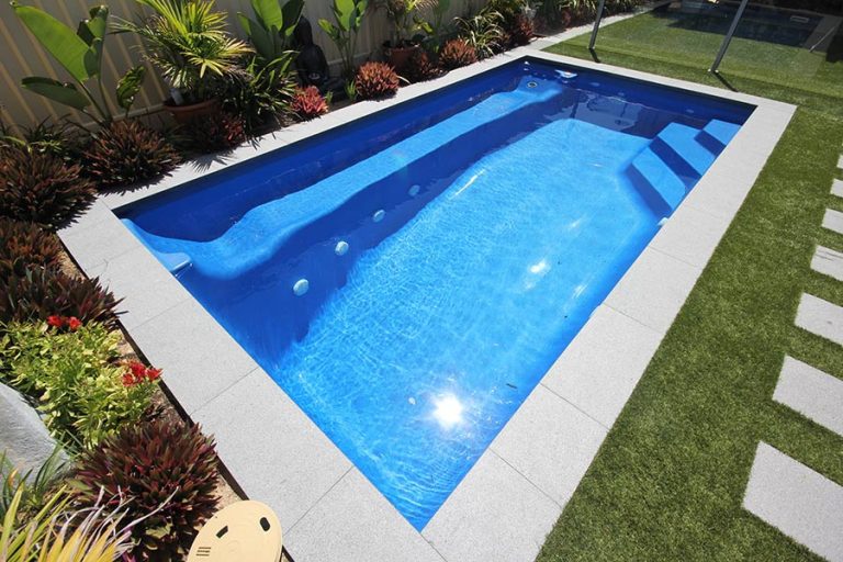 "Santa Fe" Small Pool | Pool Colour: Cyber Blue - Buccaneer Pools Perth