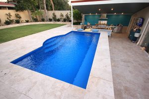 "Santorini" Small Fibreglass Pool | Colour: Cyber Pearl - Buccaneer ...